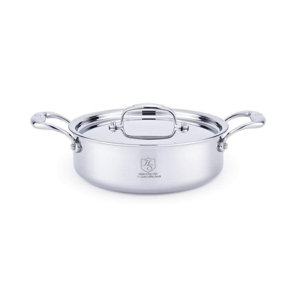 Heritage Steel 5-ply Stainless Sauteuse with Lid | Discover Gourmet