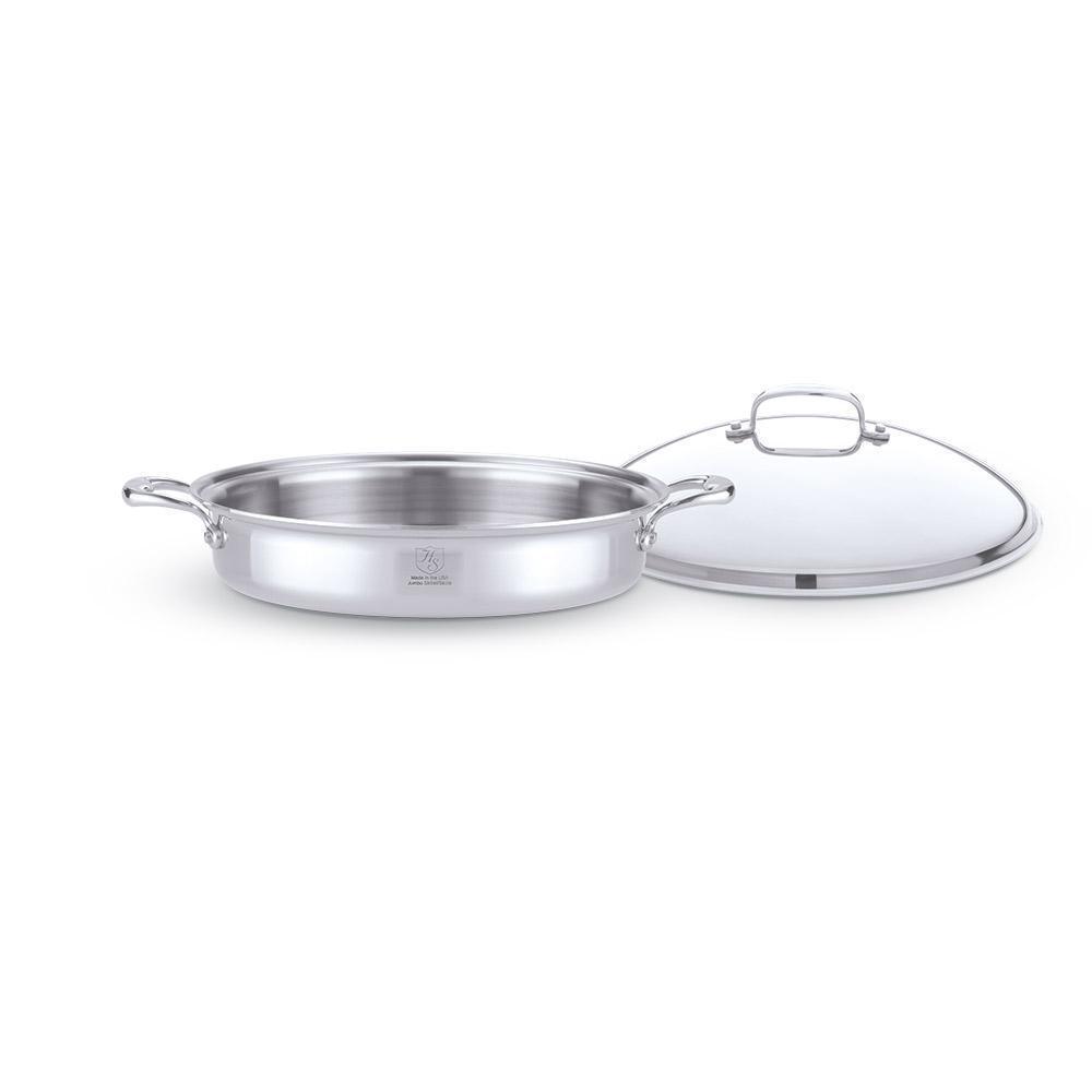 Heritage Steel 5-ply Stainless Sauteuse with Lid | Discover Gourmet