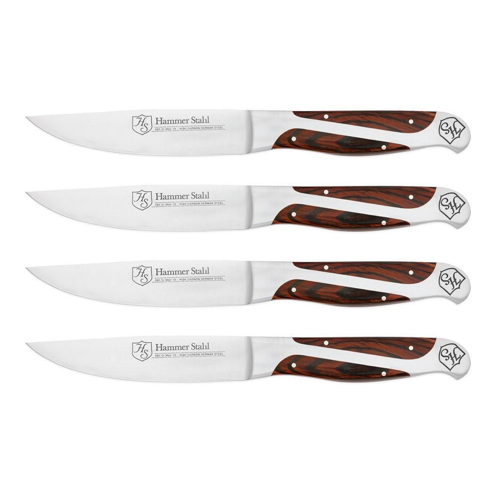 Hammer Stahl 4-Piece 5" Robust Steak Knife Set | Discover Gourmet